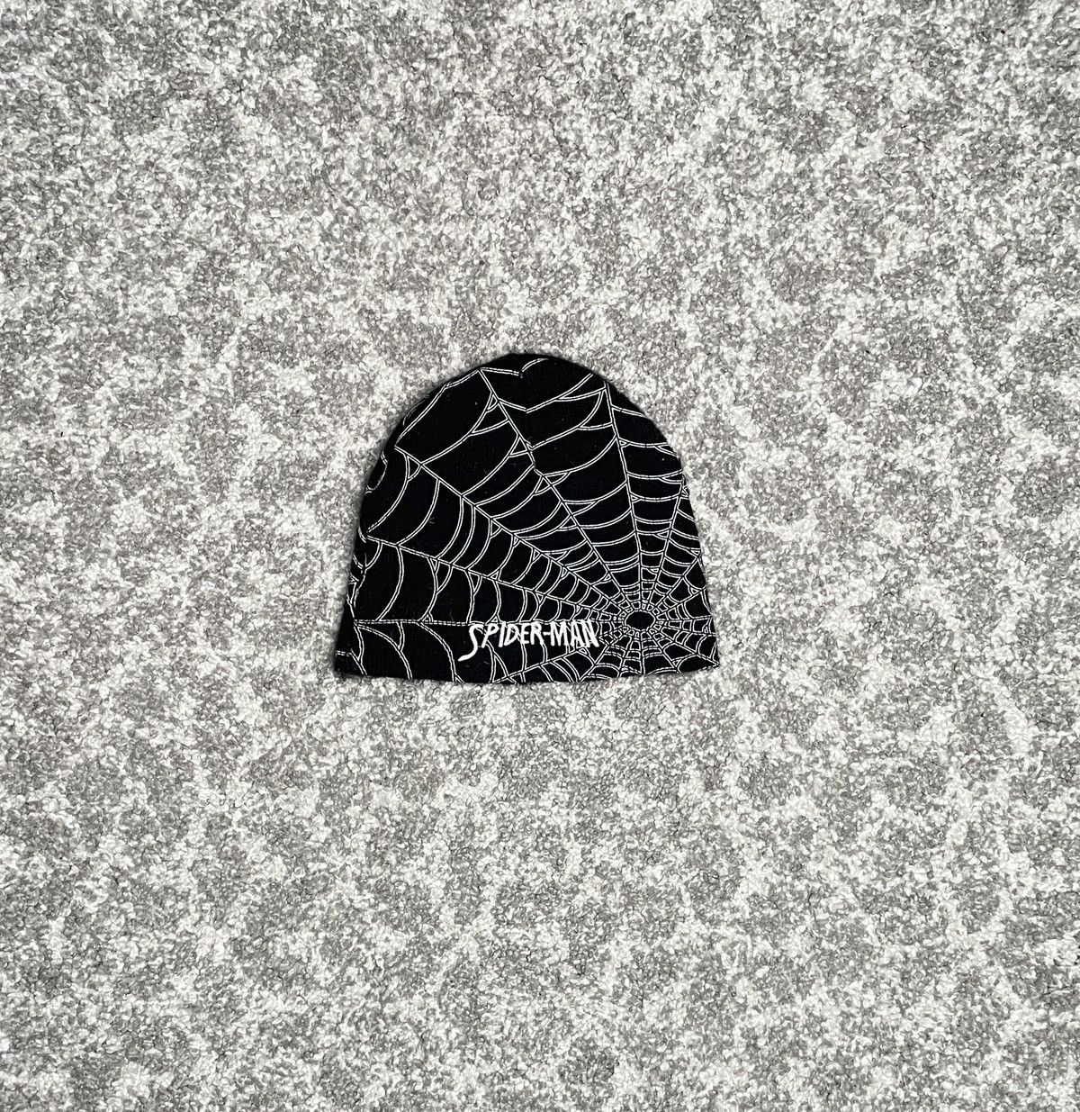 Vintage Vintage Black Winter Hat Cap Big Logo Spider Spider-Man | Grailed