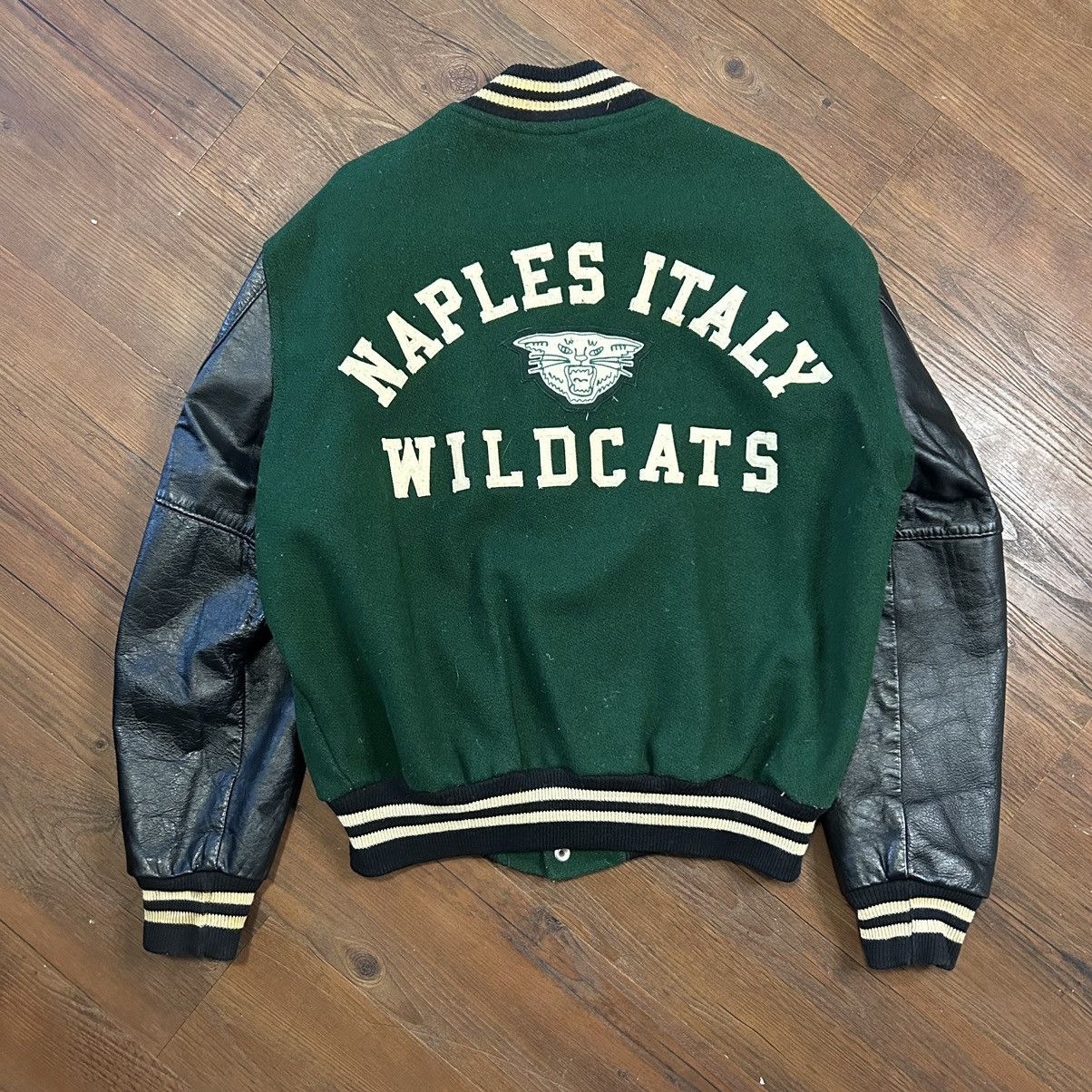 Vintage 1970s Naples Italy Wildcats Varsity Jacket | Grailed
