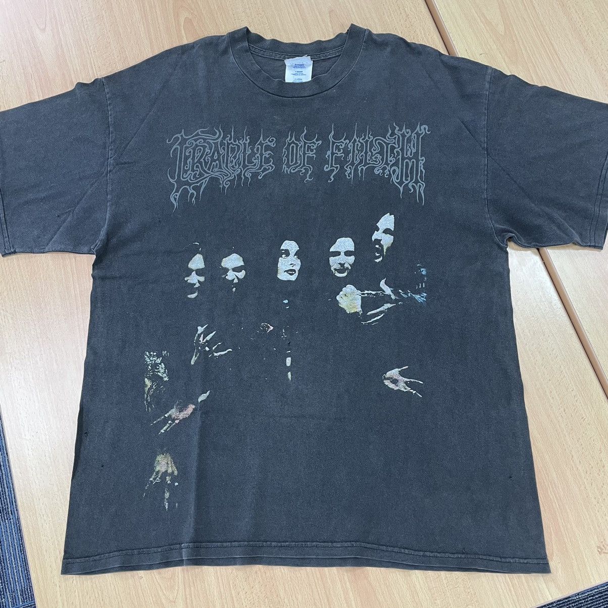 Band Tees × Vintage Distressed 1999 Cradle Of Filth t shirt | Grailed