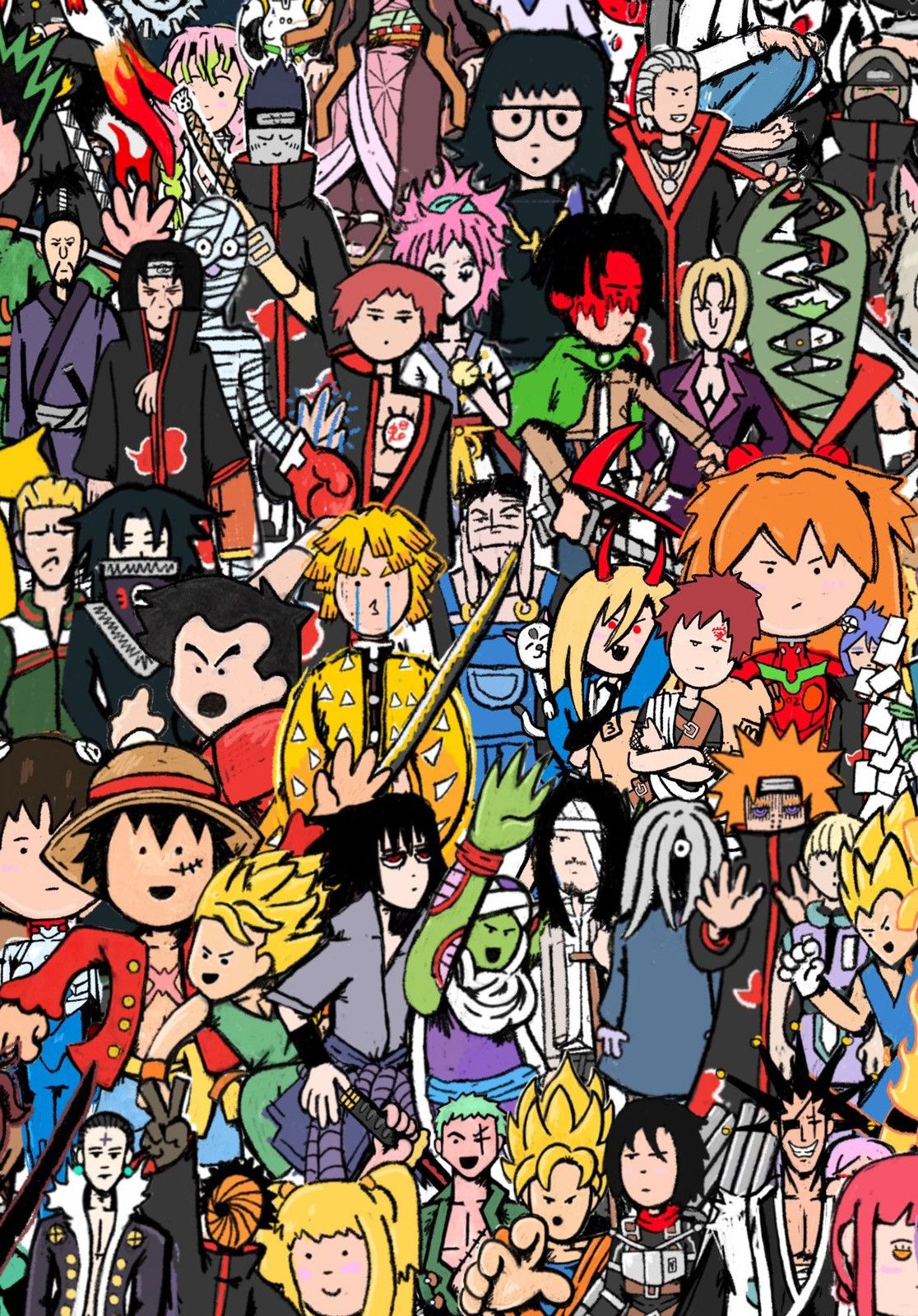 Kodone Kodone Anime Collage Poster | Grailed