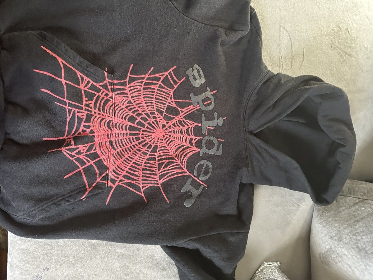 Spider Worldwide Sp5der Black and Red hoodie | Grailed