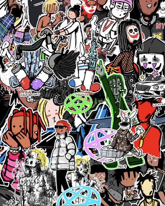 Kodone KODONE PLAYBOY CARTI COLLAGE POSTER | Grailed