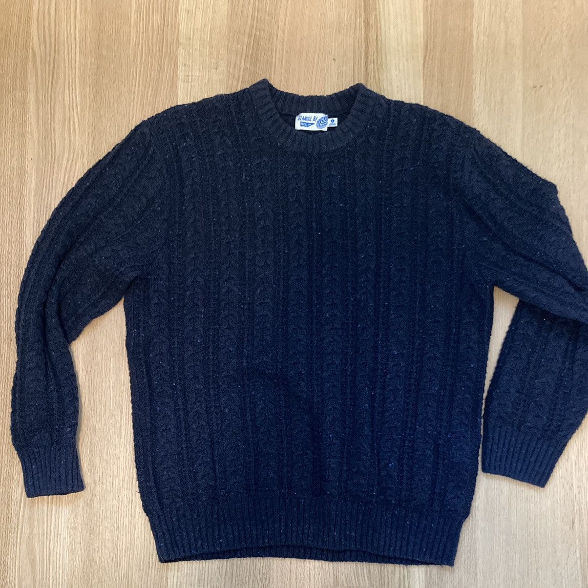 Huckberry Wellen Seawool Fisherman Sweater in Navy | Grailed