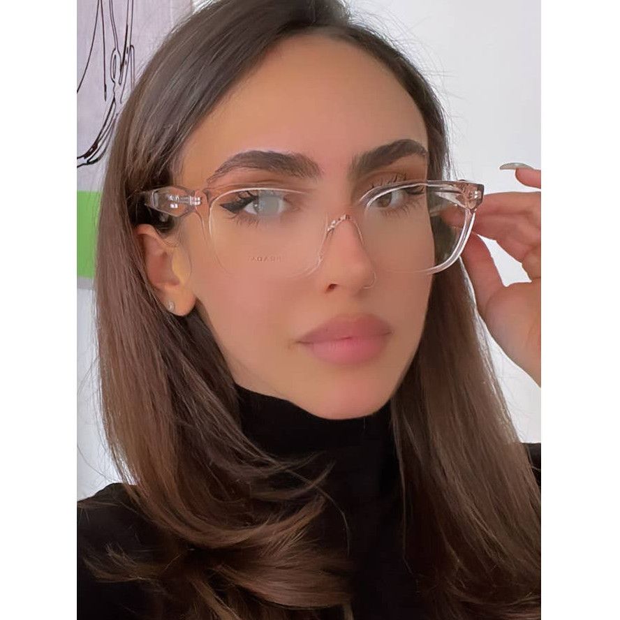 Raf Simons NEW Prada PR17ZV Eyeglass Frames in Transparent Pink | Grailed