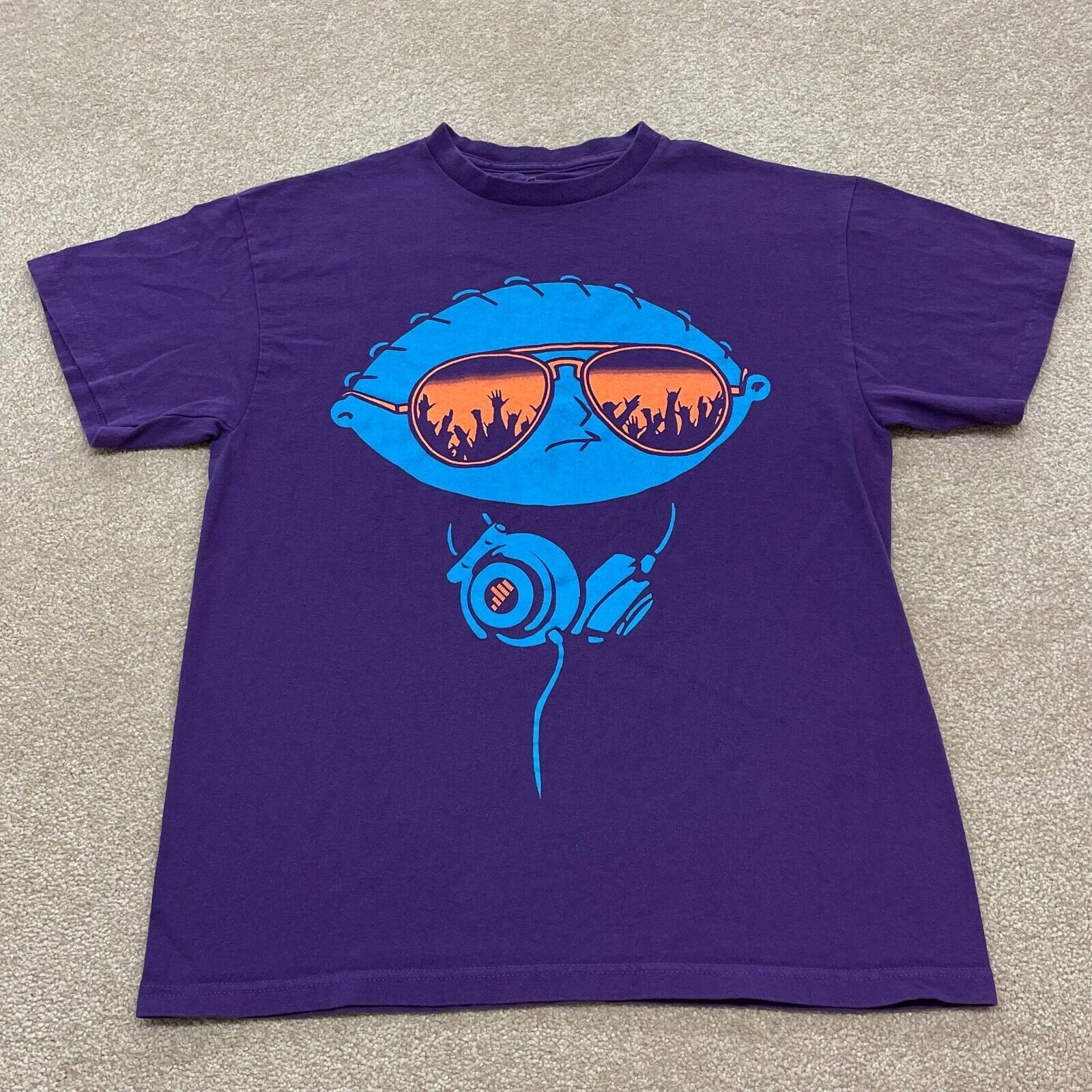 Vintage Stewie Griffin Shirt Men Small Adult Purple Family Guy Cartoon ...