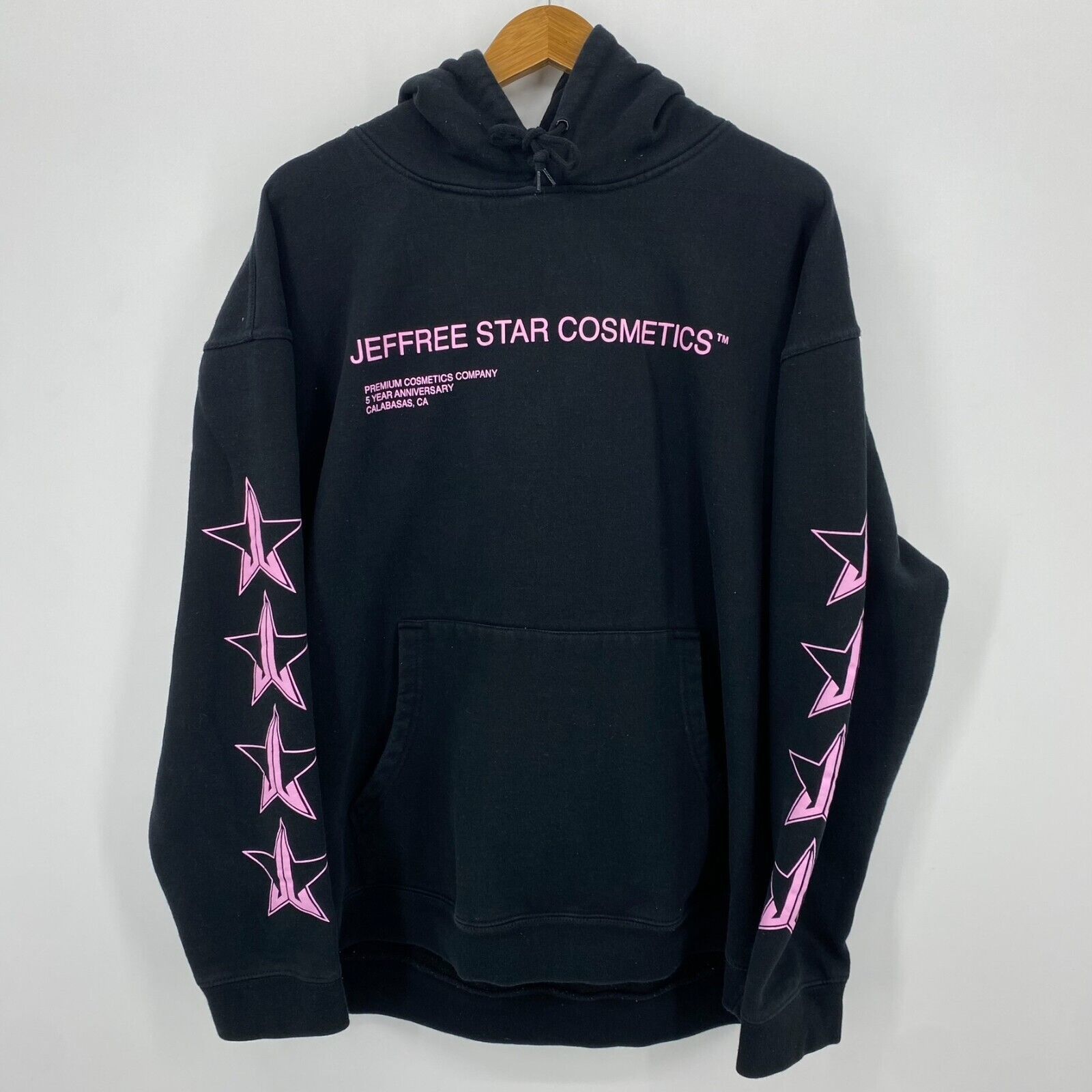 Vintage Jeffree Star Cosmetics Hoodie Adult XL Black Pink 5 Year ...