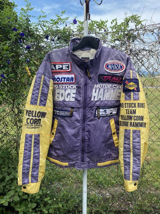 Vintage Vintage Yellow Corn Sledge bRp Hammer Racing Jacket | Grailed