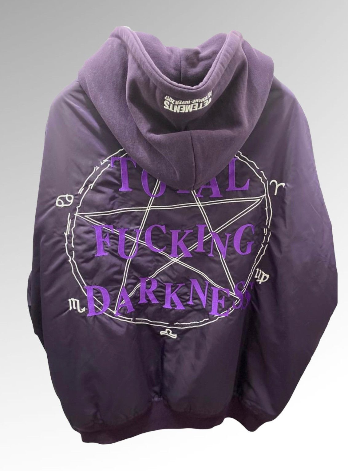 Vetements Vetements Total Fucking Darkness TFD Bomber hoodie jacket ...