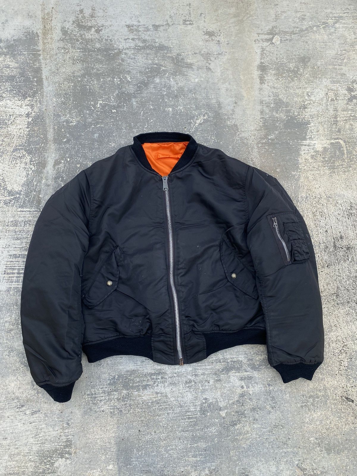 Bomber Jacket × Vintage VINTAGE TEESAR INDUSTRY MA1 REVERSIBLE RAVER ...