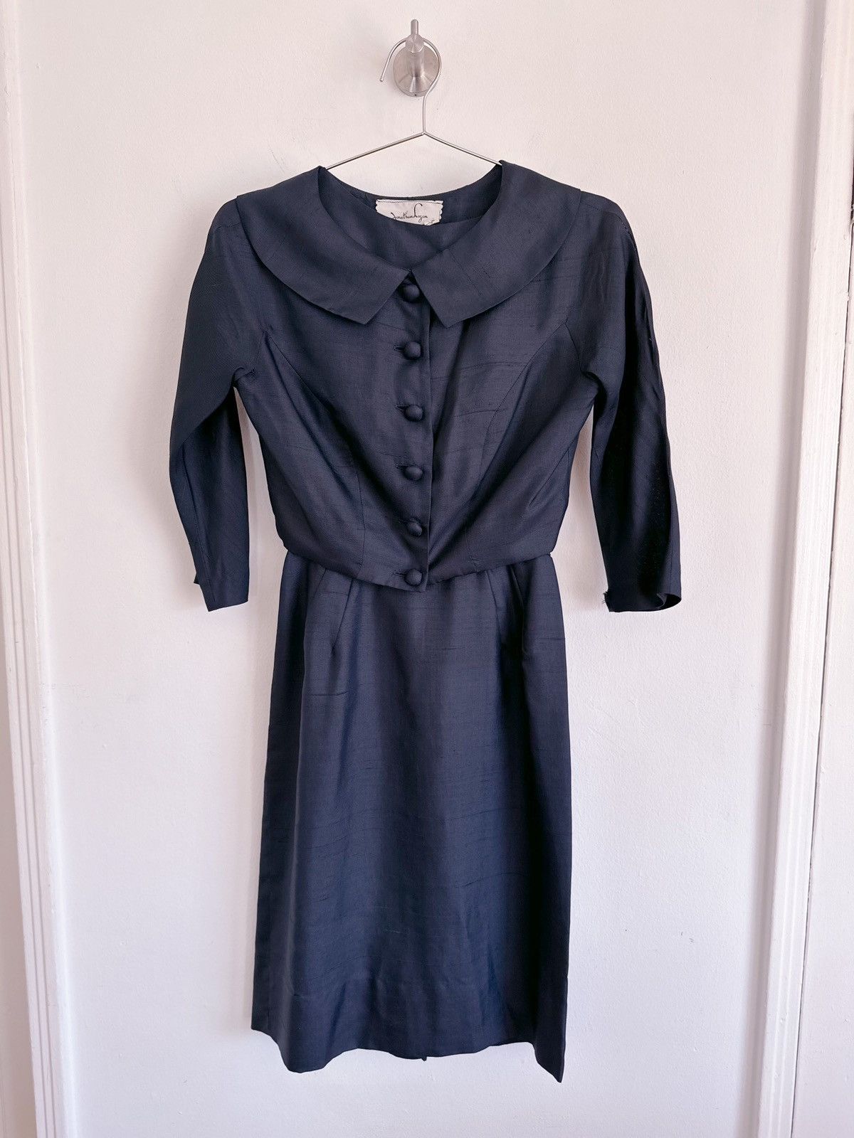 Vintage 1950’s Jonathan Logan Vintage Silk Dress Set in Navy | Grailed