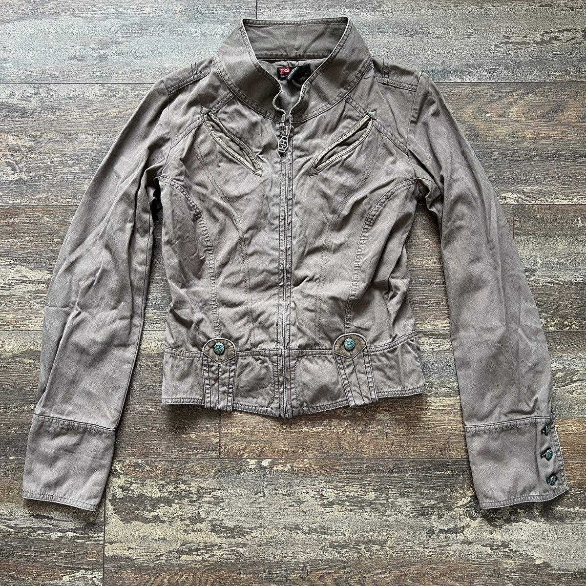 Diesel × Vintage Y2K Diesel Futuristic Jacket Military Style 2000s 00 ...