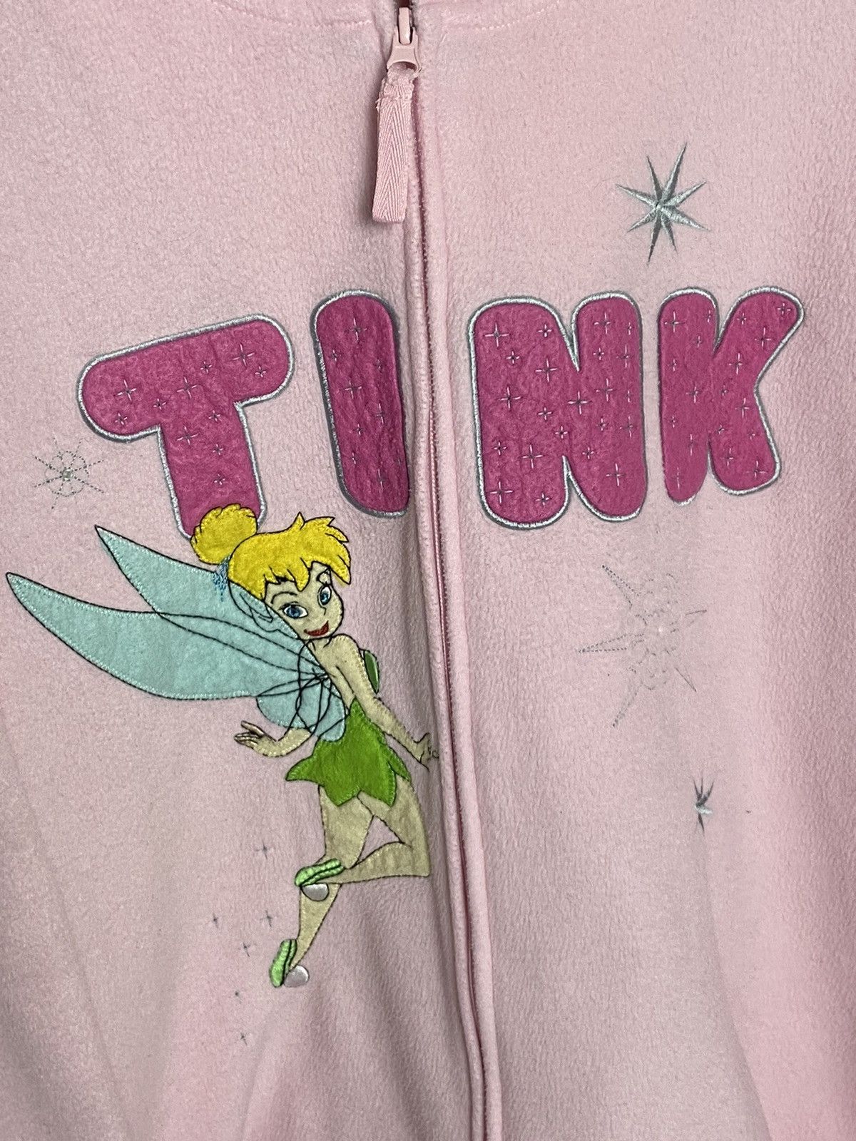 Disney × Vintage Vintage Disney Fleece Sweatshirt Tinker Bell Pink ...