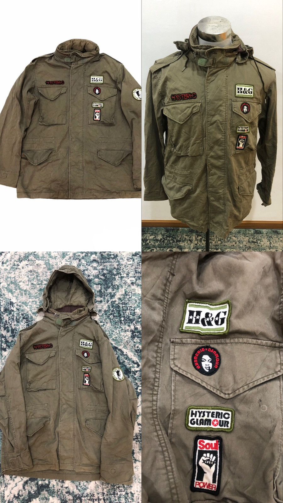 Hysteric Glamour Vintage Hysteric Glamour Army Punk Parka Jacket ...