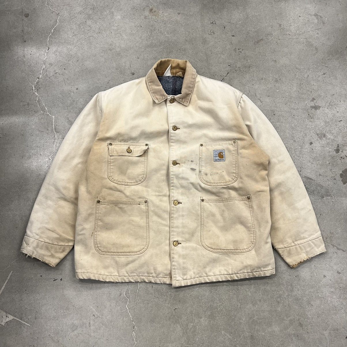 Carhartt × Streetwear × Vintage carhartt 100 year anniversary chore jacket Michigan Detroit ...
