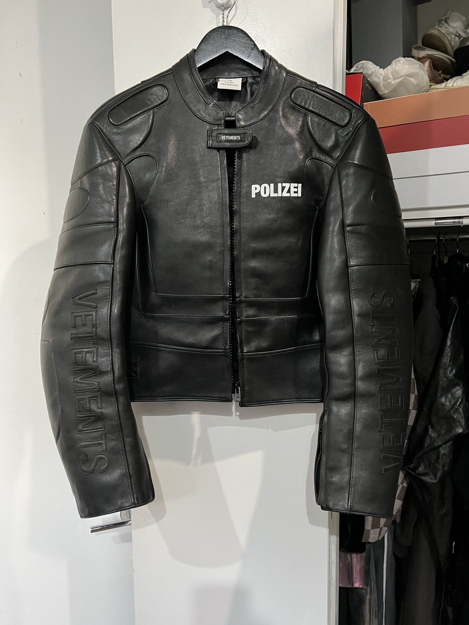 Vetements Vetements SS17 Polizei Leather Jacket | Grailed
