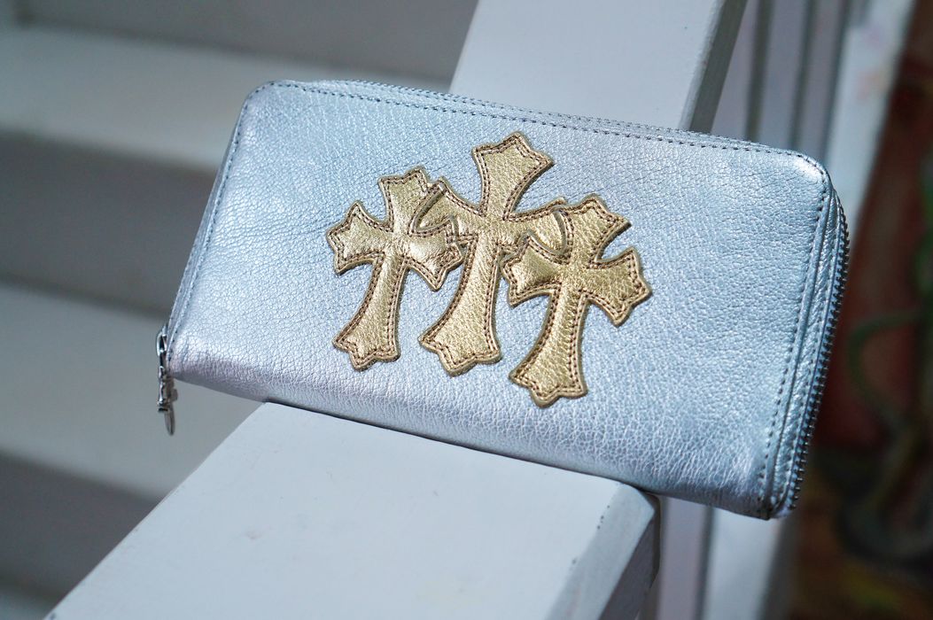 Chrome Hearts Chrome Hearts Gold Cross Zipper Wallet | Grailed