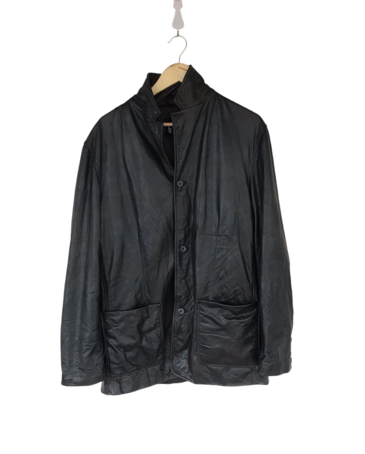 Gap Gap Black Leather Jacket | Grailed