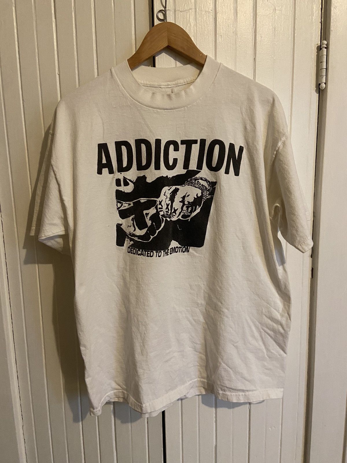 Band Tees × Vintage Vintage 90s Addiction Straight Edge Band Tee | Grailed