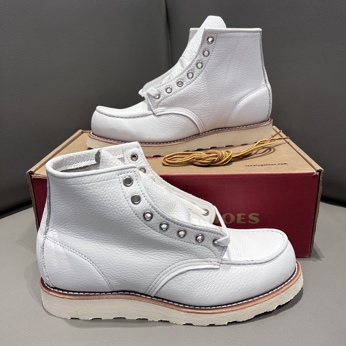 CNCPTS × Red Wing Red Wing Heritage X Concepts 6” Moc Toe White Leather ...