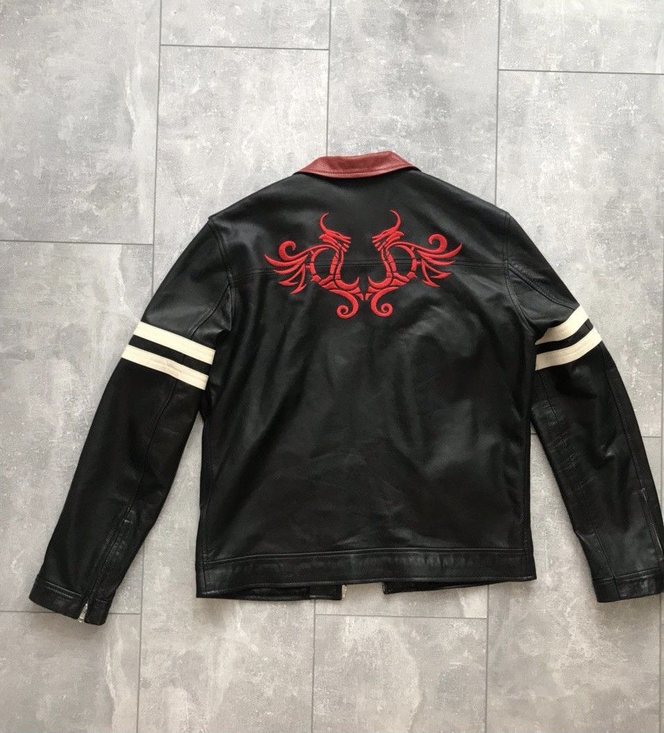 Leather × Soul Revolver Soul Revolver black/red dragon leather jacket ...