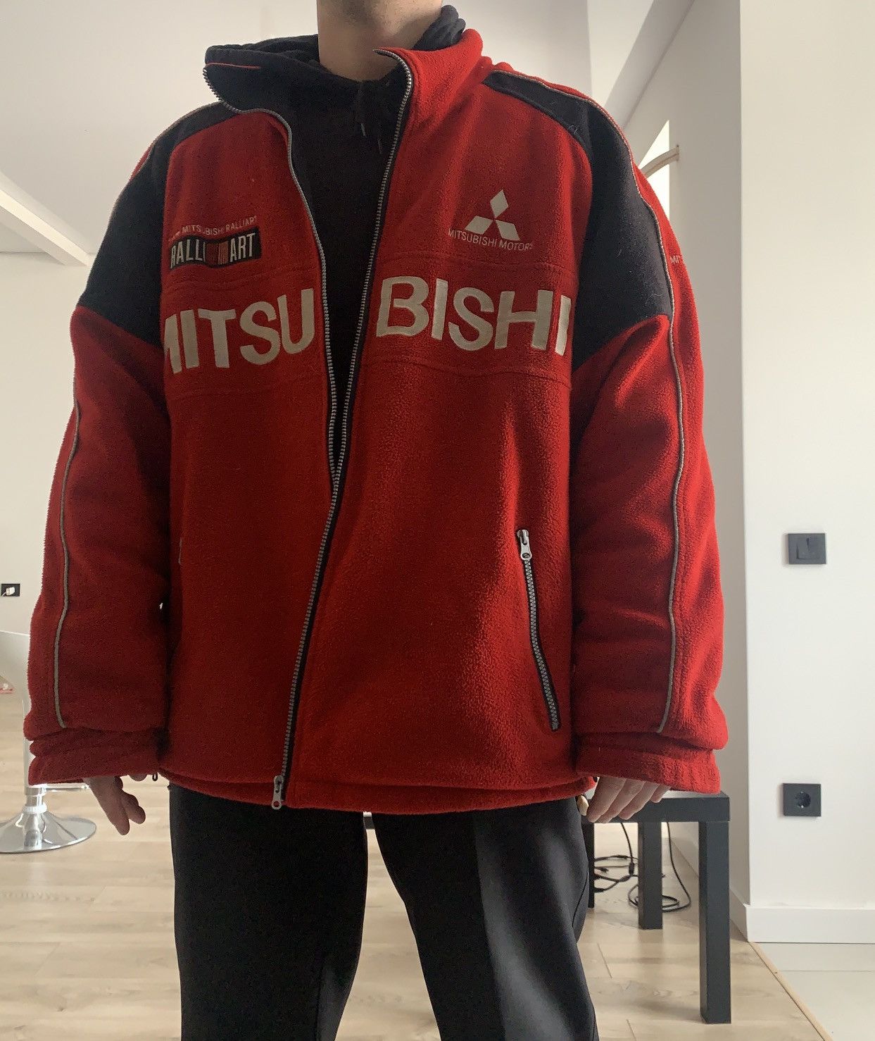 Japanese Brand × Racing × Vintage Ralliart Mitsubishi windstopper red ...