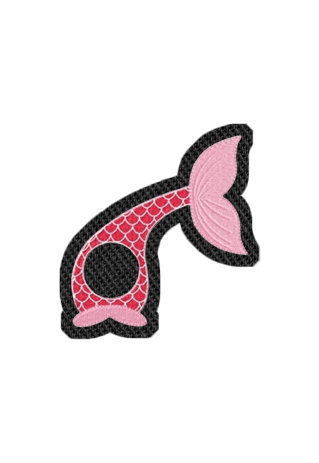 Custom × Handmade × Streetwear CRW Mermaid Tail Monogram iron on patch ...