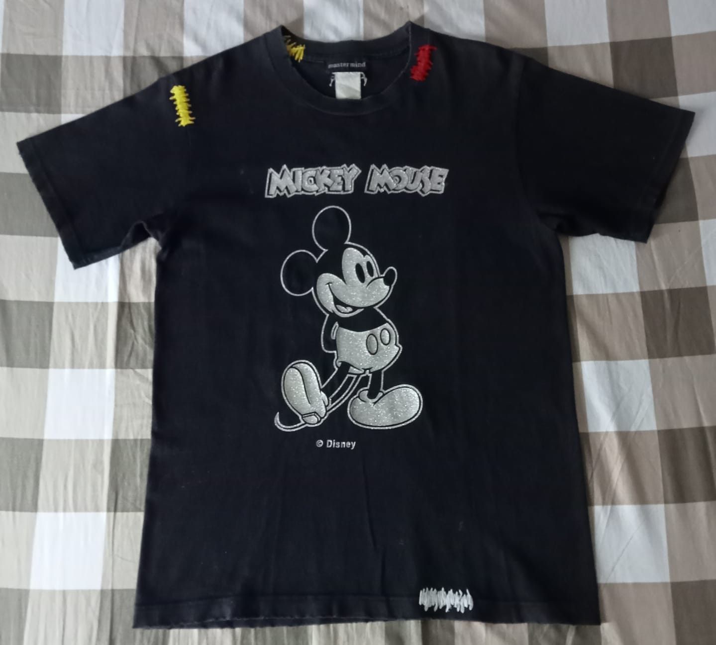 Mastermind Japan Mickey Mouse x Mastermind Design Distressed T Shirt ...