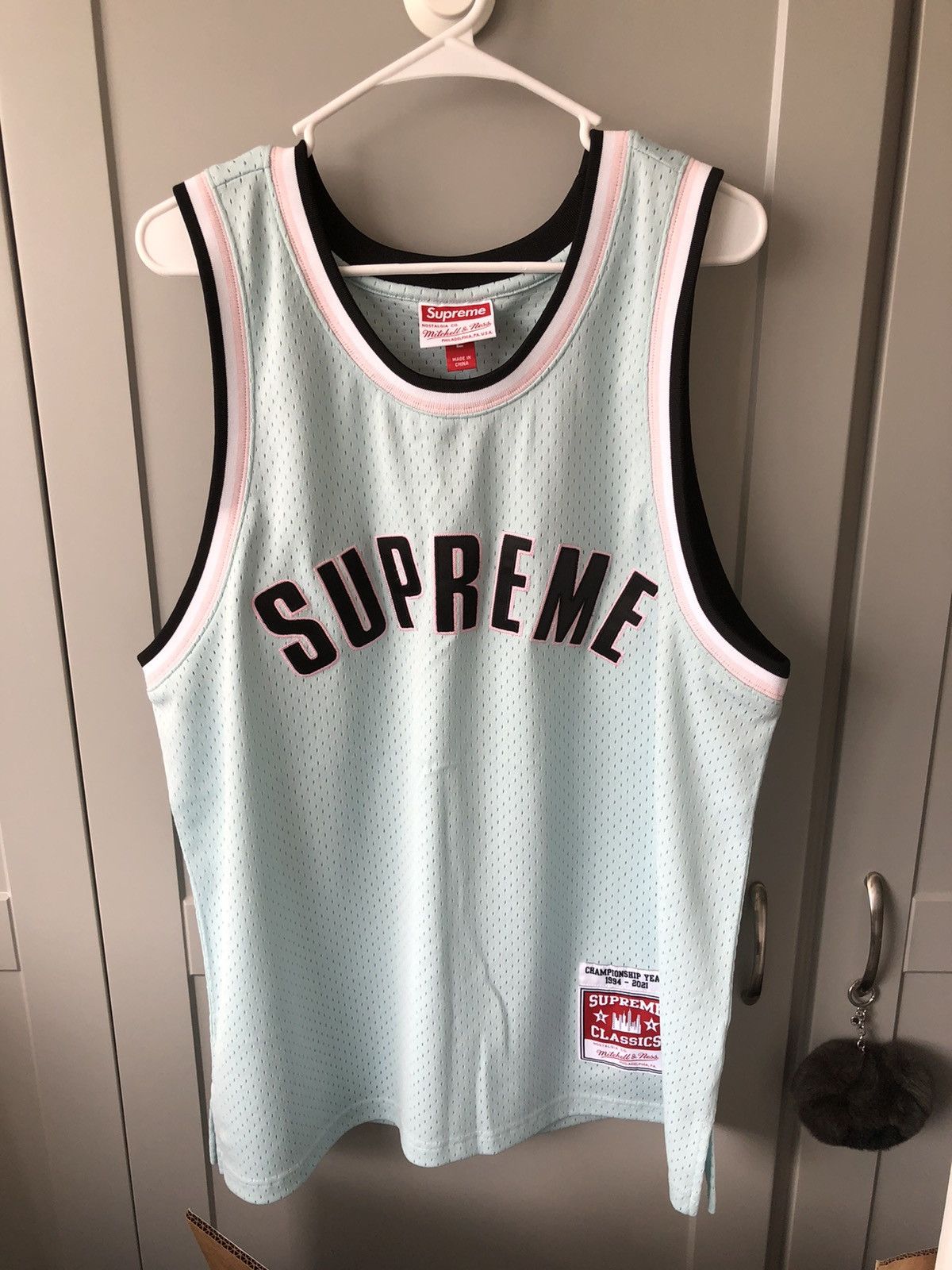 Supreme Light Blue Supreme 2021 Jersey | Grailed