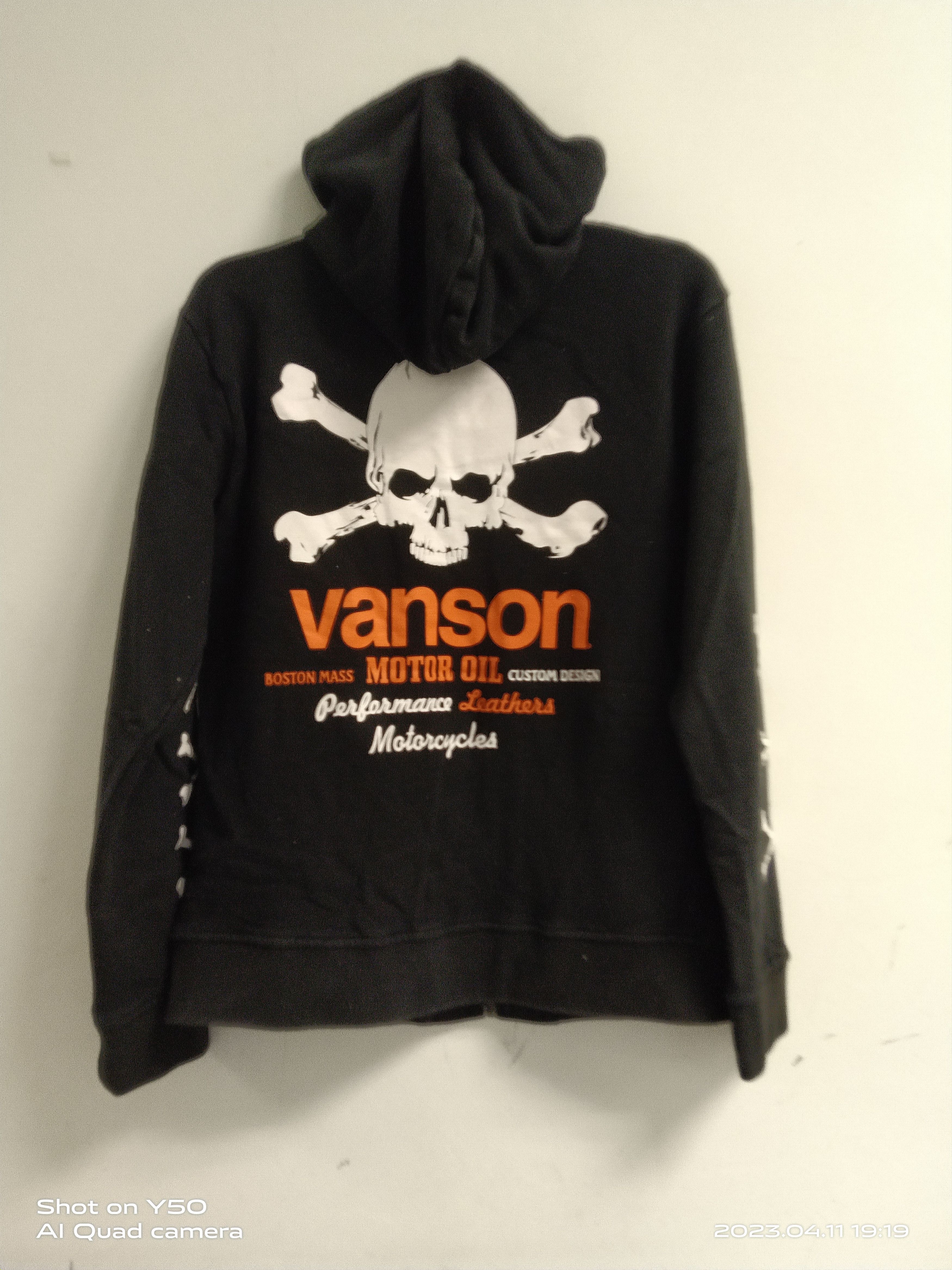 Vanson Leathers hoodie Vanson Leathers Big Logo & spellout | Grailed