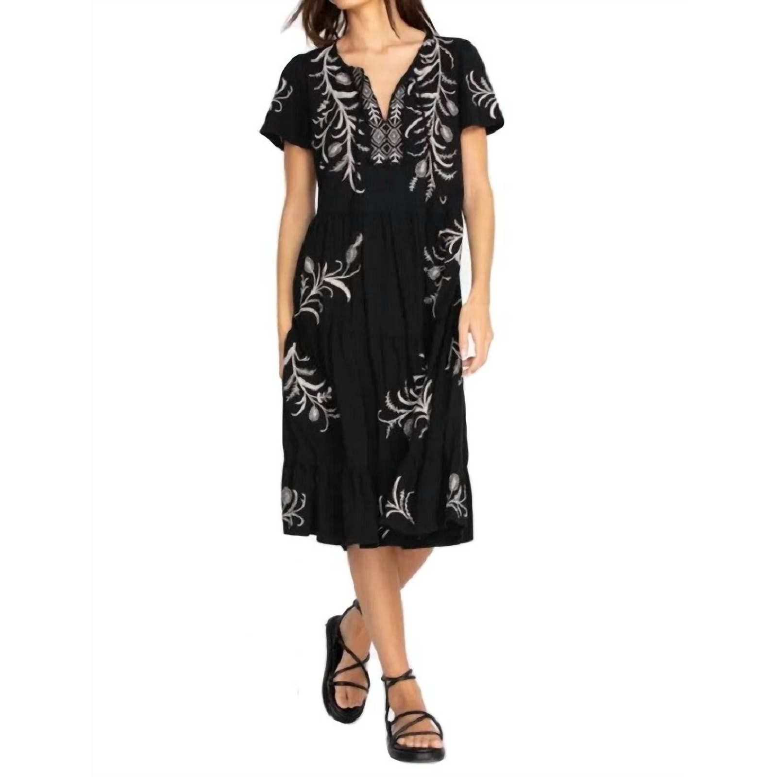 Johnny Was Fern Tiered Knit Dress In Black | Grailed