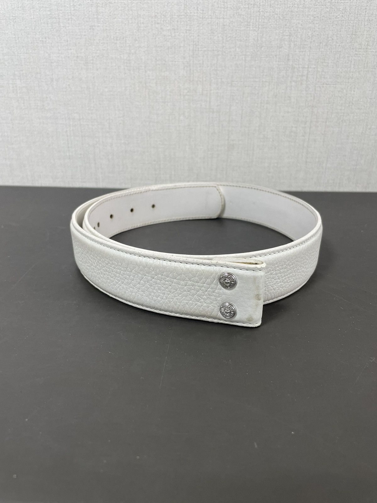 Chrome Hearts chrome hearts white leather gunslinger belt | Grailed