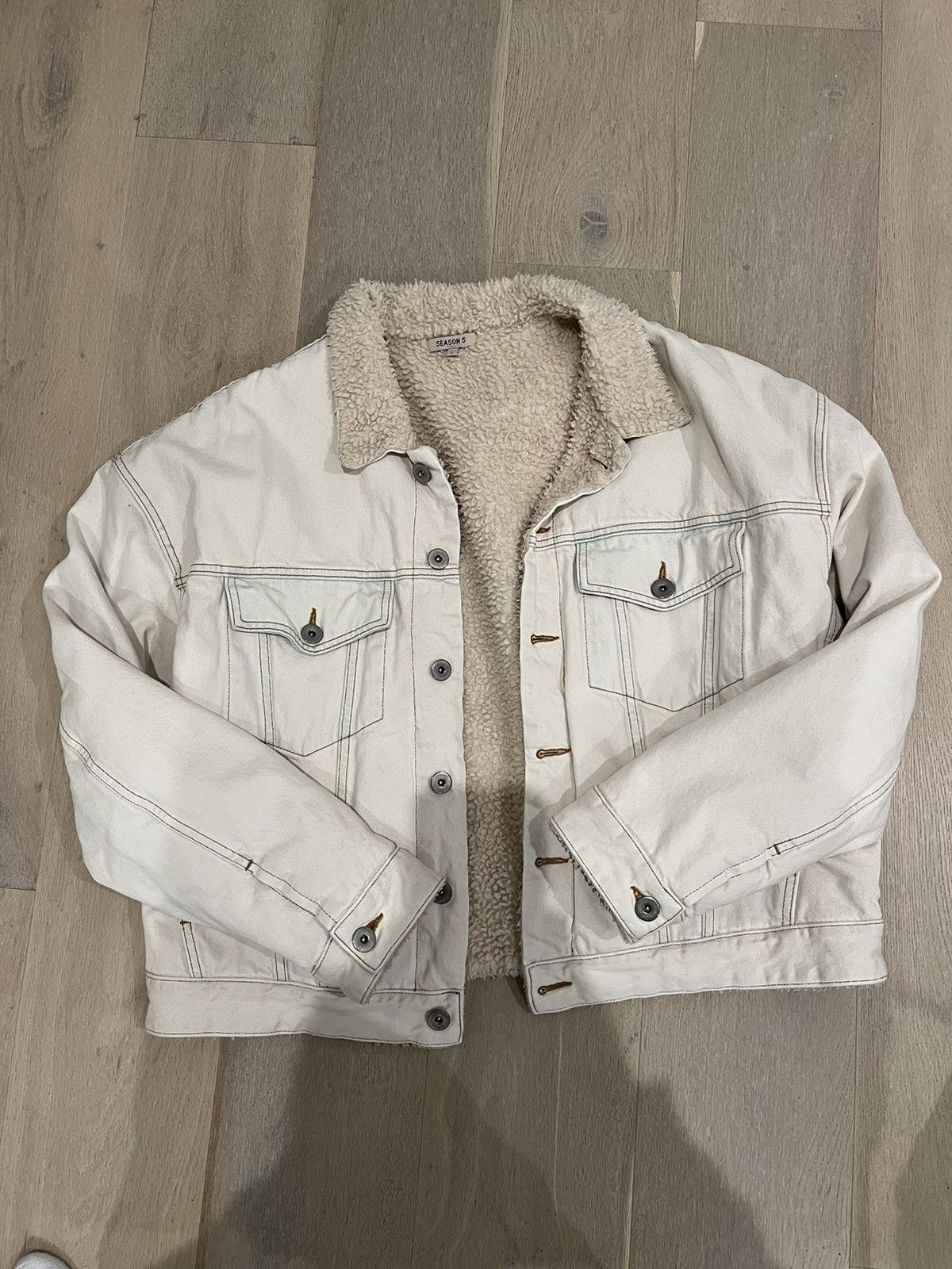 Yeezy Season Season 5 Shearling Denim Jacket | Grailed