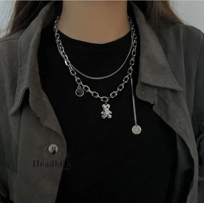 Chain Korean Stainless Steel Choker Layered Necklace | Grailed