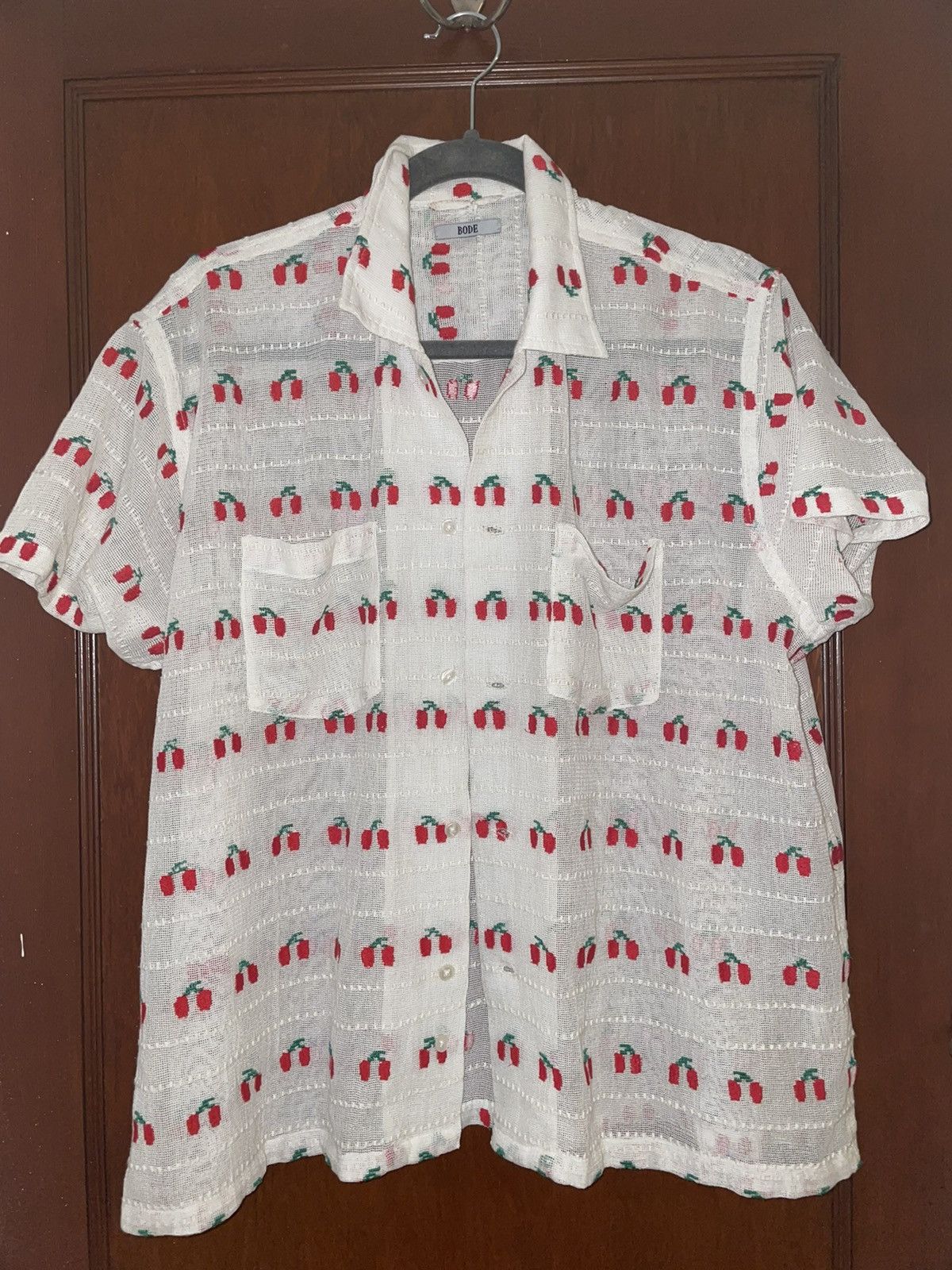 Bode Bode Sheer Cherry Shirt | Grailed