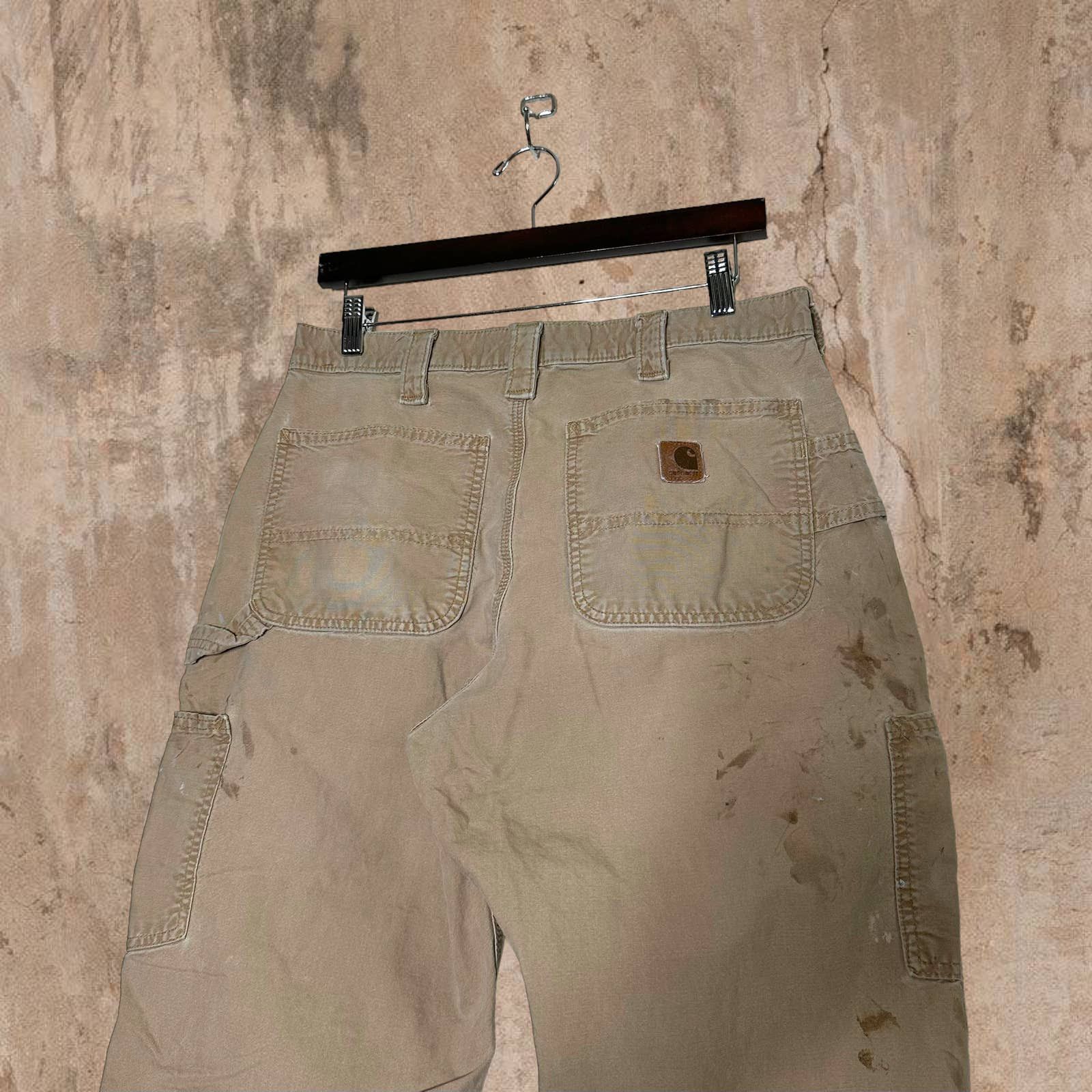 Vintage Vintage Carhartt Carpenter Pants Tan Canvas Baggy 90s | Grailed