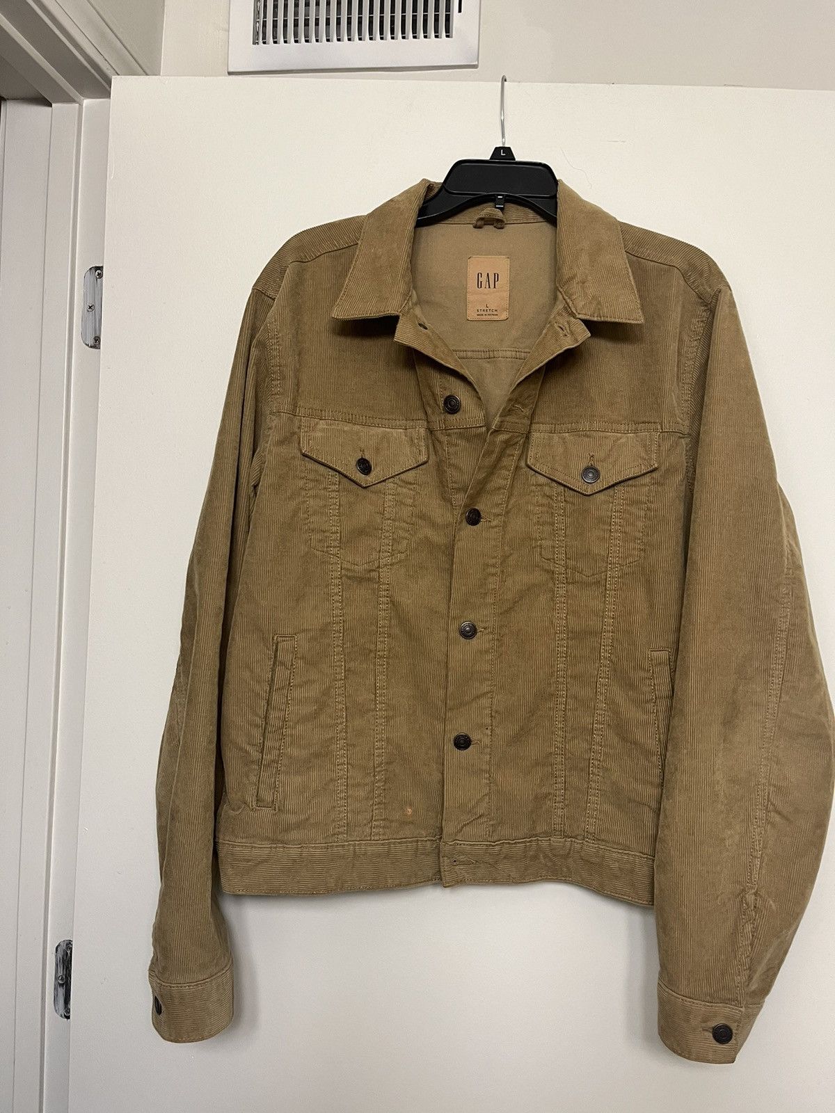 Vintage Gap corduroy tan denim trucker jacket | Grailed