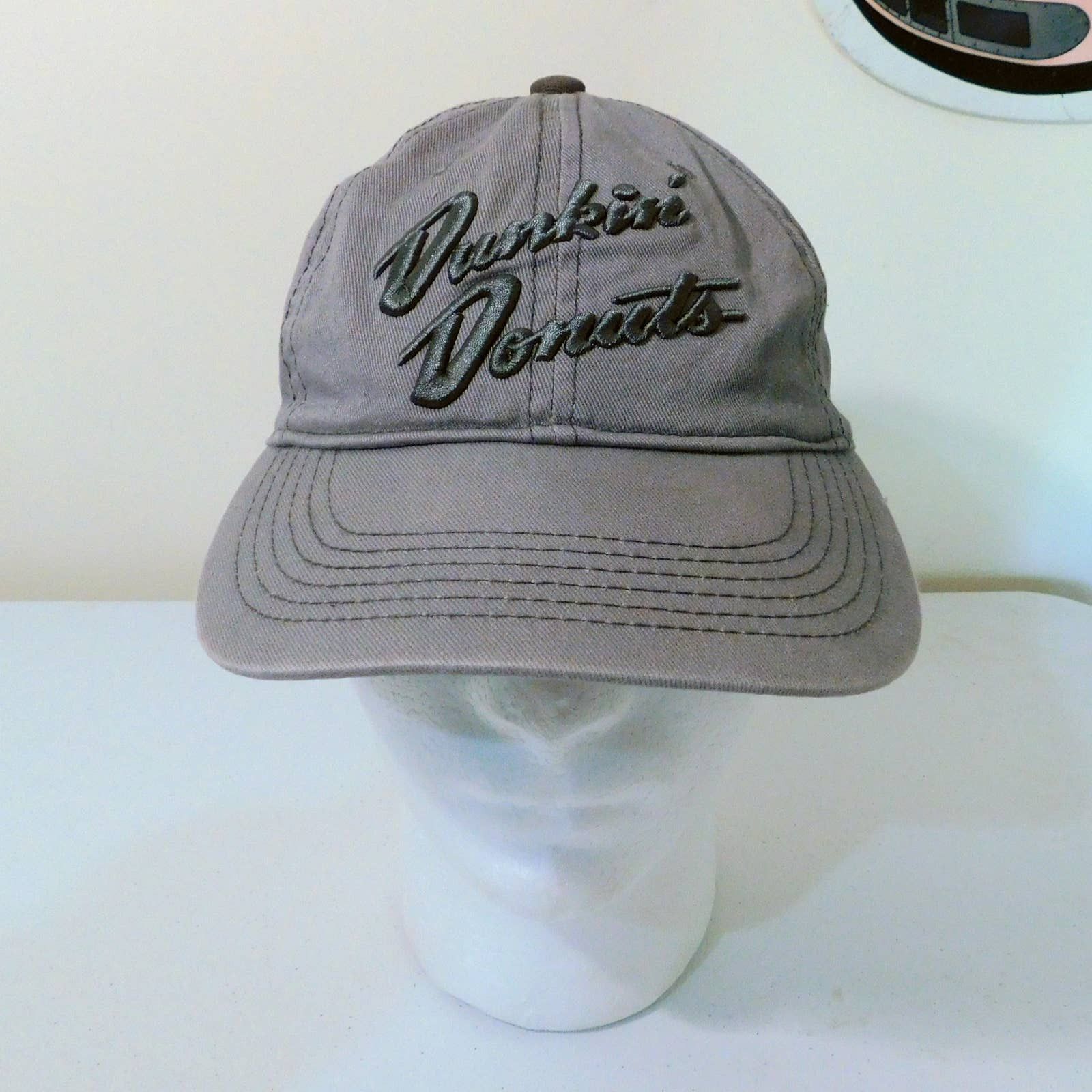 Gildan Dunkin Donuts Logo Embroidered Baseball Cap Hat Gray | Grailed