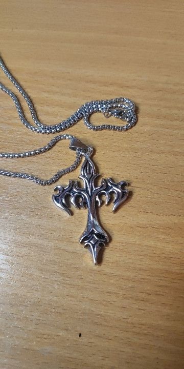 Jewelry × Playboi Carti × Vintage Black Cross Opium Type Chain | Grailed