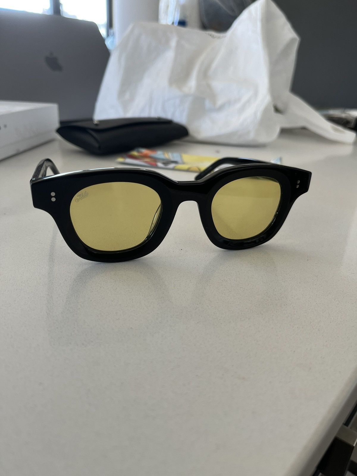 Akila Akila Apollo Black / Yellow Sunglasses | Grailed