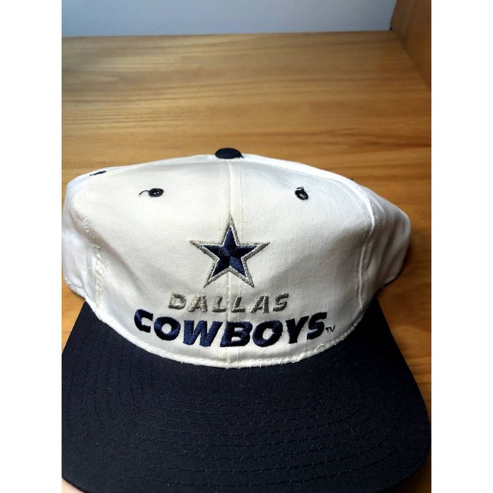 NFL 1990s Dallas Cowboys NFL Football Snapback Hat - White/Blue | Grailed