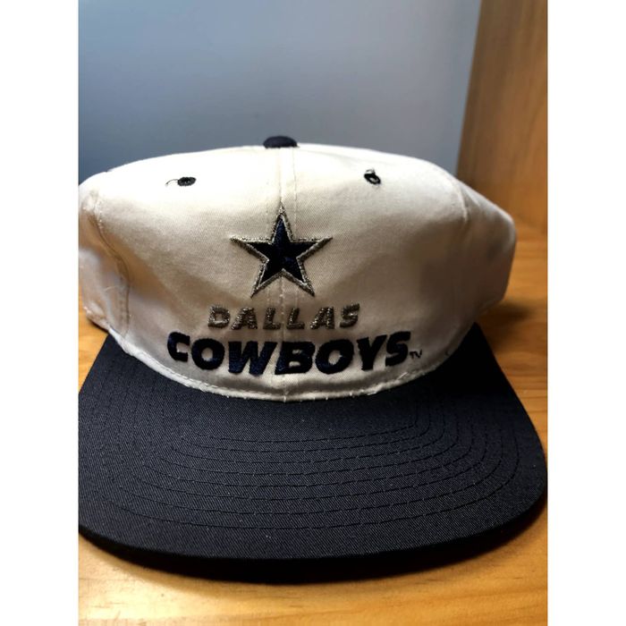 NFL 1990s Dallas Cowboys NFL Football Snapback Hat - White/Blue | Grailed