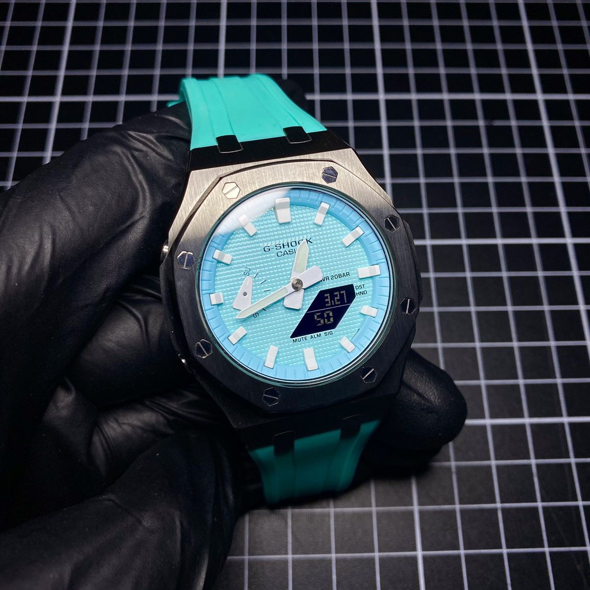 G Shock Custom “Tiffany” G-Shock Casioak GA-2100 AP Royal Oak | Grailed