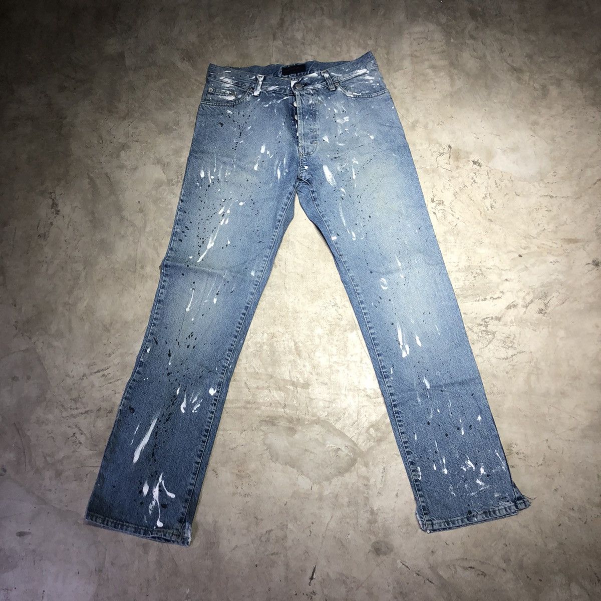 Absolut Joy Absolut Joy Paint splatter denim pants | Grailed