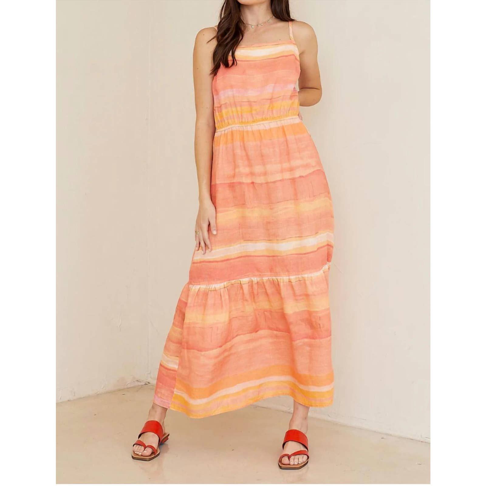 Bella Dahl Square Neck Sami Maxi Dress In Sarape Stripe Print | Grailed