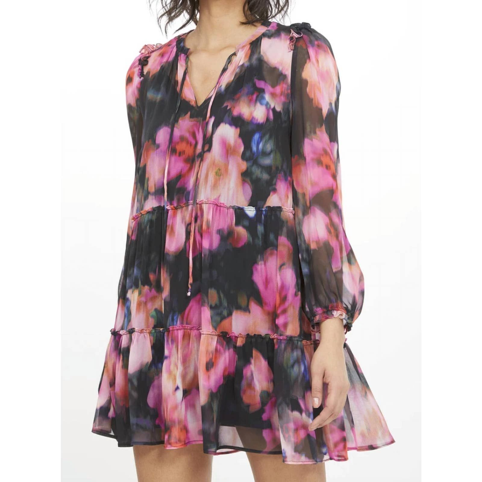 Generation Love Janelle Tiered Mini Dress In Blurred Floral | Grailed