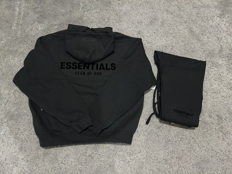 Fear of God Fear of god essentials black sweatsuit | Grailed