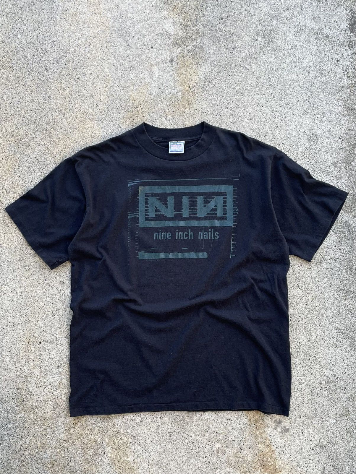 Band Tees × Made In Usa × Vintage 1996 NIN Nine Inch Nails Nothing Logo ...