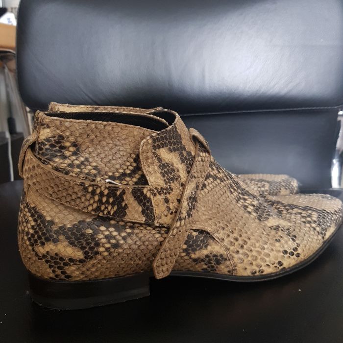 Saint Laurent Paris Heide era snake skin SLP boots | Grailed