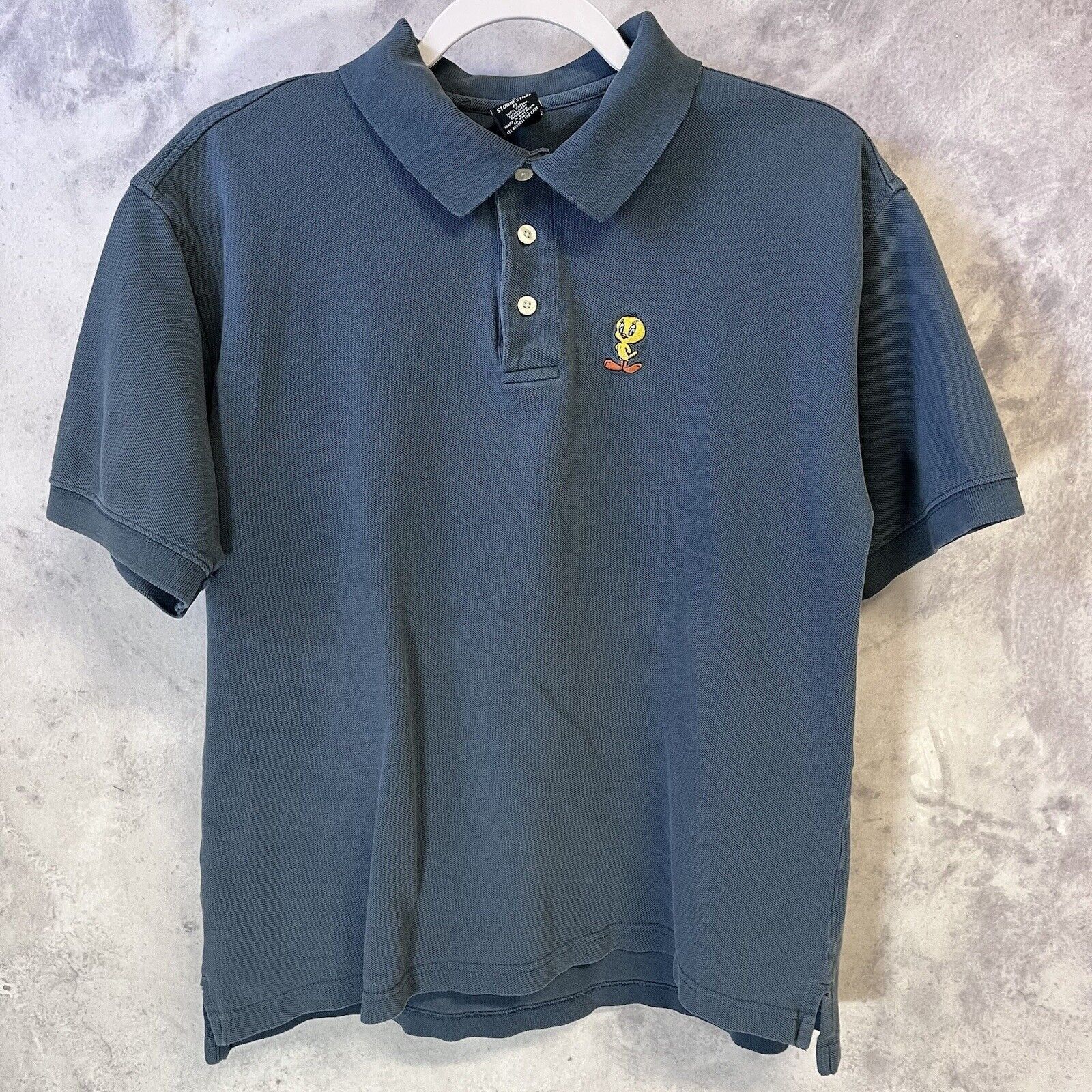 Vintage WB Studios Polo Shirt Tweety Bird Embroidered Looney Tunes ...