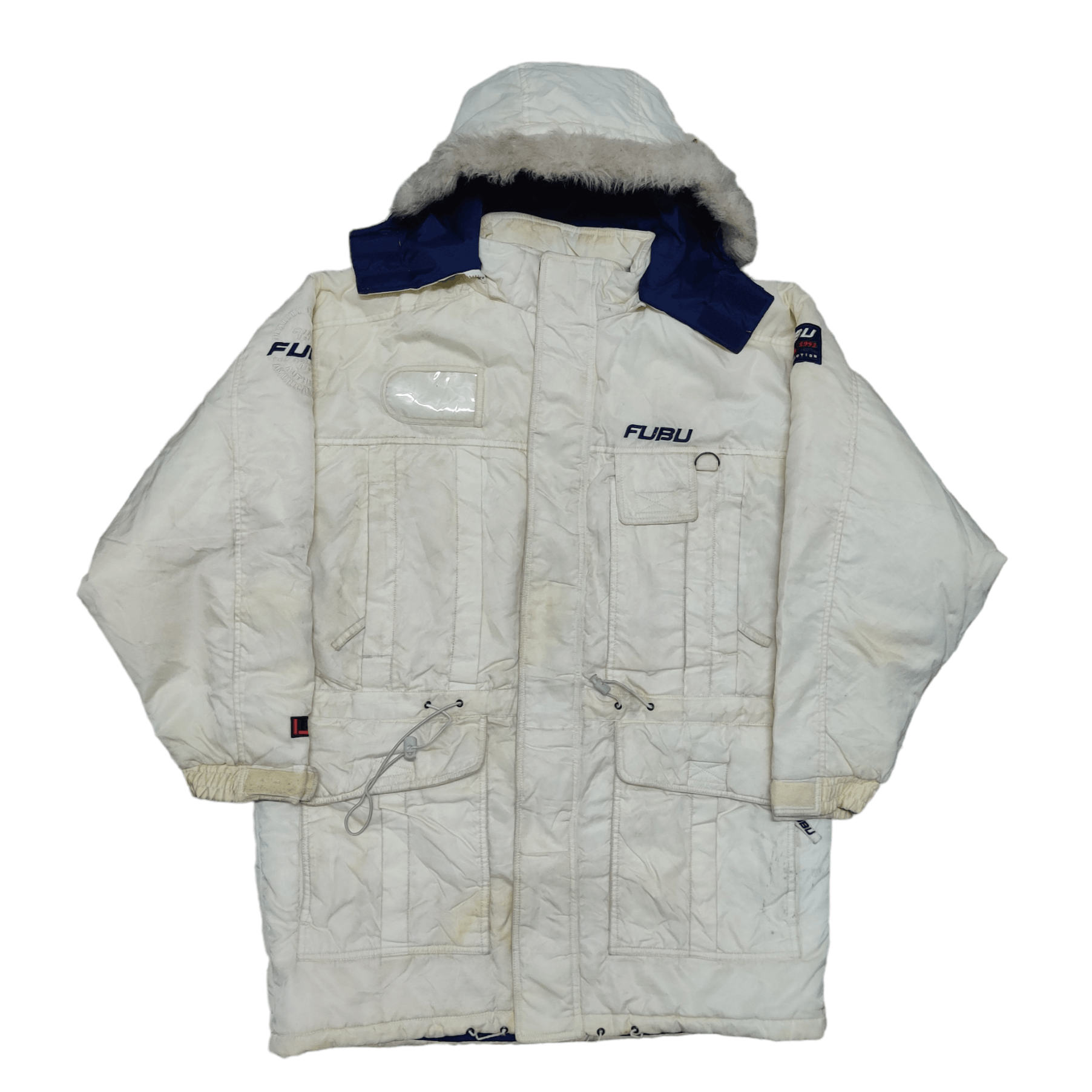 Vintage Vintage Fubu The Collection Hooded Puffer Jacket | Grailed